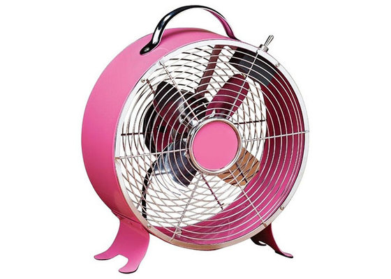Modern Retro Copper Metallic Table Top Fan Decorative 3 - Position Switch 4 Blades supplier