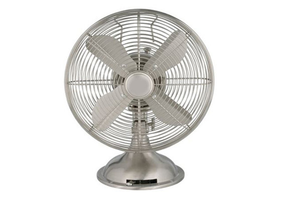 Electric 12 Inch Metal Desk Fan Three Speed Oscillating Personal Antique Nickel supplier