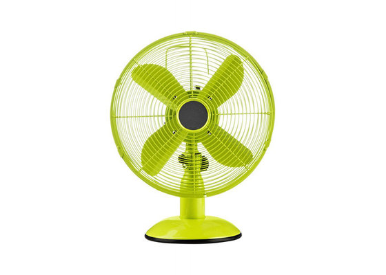 Orange 12" Oscillating Table Fan Metal Brushed Nickel 220V Adjustable Tilt supplier