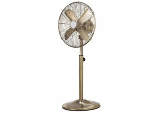 Brushed Stainless Steel Metal Blade Oscillating Fan 3 Speed 110V 60W supplier