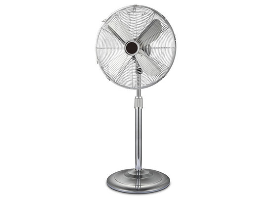 Safe Metal Blade 16 Inch Oscillating Pedestal Fan Chromed Or Customized Color supplier