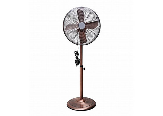 Chrome Grill 4 Pieces Metal Blade Oscillating Fan 50W 3 Speed Button Control supplier