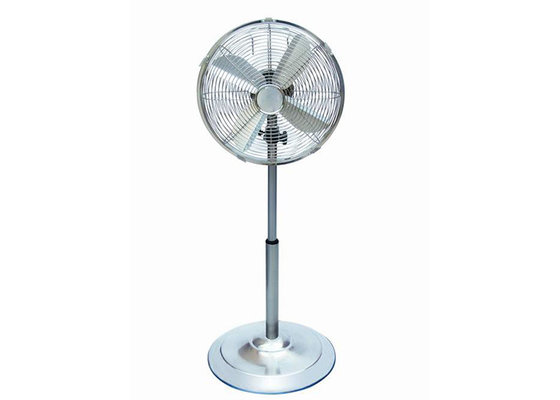 Chrome Grill 4 Pieces Metal Blade Oscillating Fan 50W 3 Speed Button Control supplier