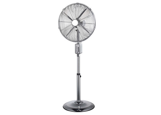 45cm Pedestal Oscillating Floor Fan Air Cooling 4 Metal Chrome Blade Height Adjustable supplier