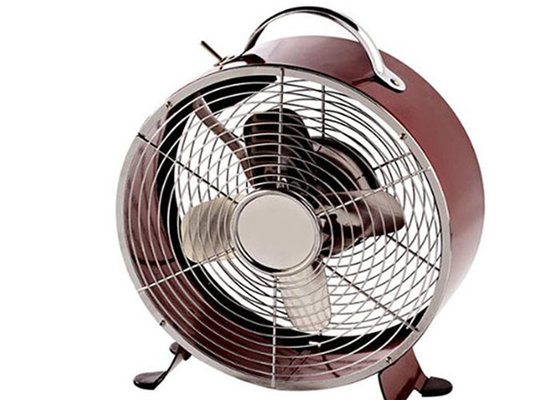 Household 680mm Metal Round Retro Table Fan 25W Brushed Nickel CE RoHS supplier