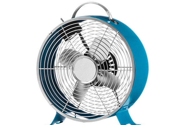 SAA 8 Inch Metallic Retro Electric Desk Fan , 2 Speed Air Cooling Ventilation Fan supplier