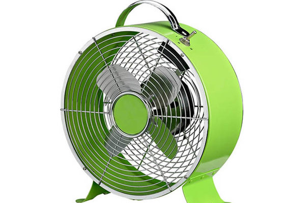 Low Noise 8 Inch Decorative Retro Alarm Clock Fan 2 Speed 25W Metal Blades BSCI supplier