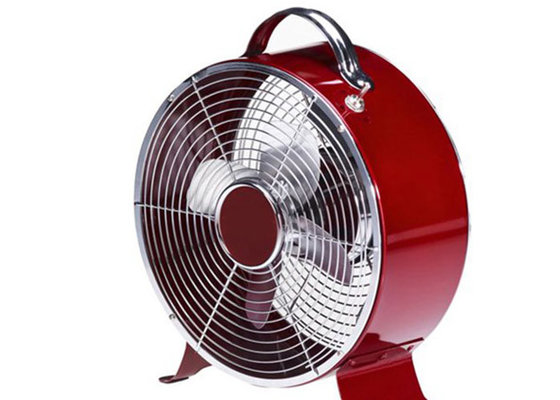 Blue Decorative Retro Portable Fan 4 Pcs Iron Blades 60W 60Hz Full Copper Motor supplier