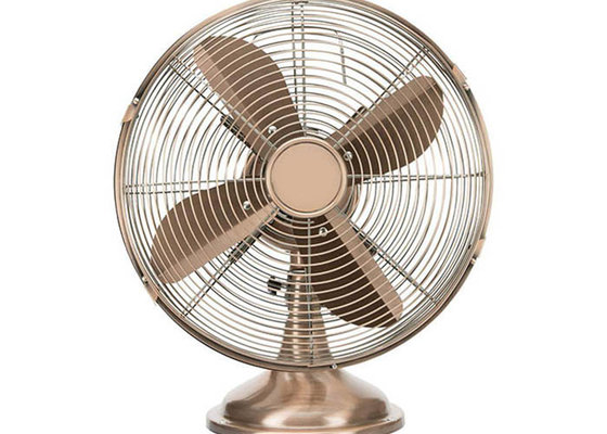 Retro Electric Table Fan 4 metal blade 85 Degree Oscillation ETL Listed supplier