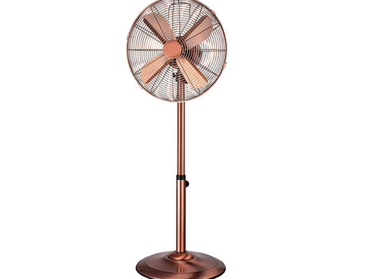 16" Metal Retro Floor Standing Fan 3 Speed Round Pin Plug Brushed Nickel Finish supplier