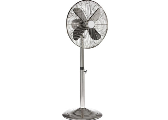 Spire Grille Retro Floor Fan 16 Inch 85 Degrees Oscillation Metal Chrome Blade CE CB supplier