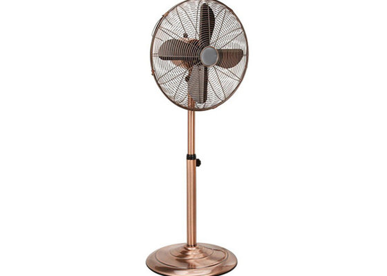Brushed Copper 60W Retro Floor Fan Remote Control For Home Appliance High Durability supplier