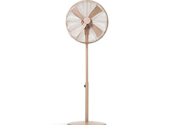 45W Height Adjustable Retro Quiet Floor Fan For Office , Kitchen , Hospital supplier