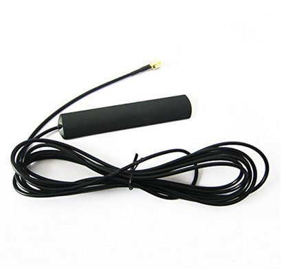 GSM/3G 824-960MHz 3dBi Patch Antenna SMA Male with 3M Black RG174 Cable for Car