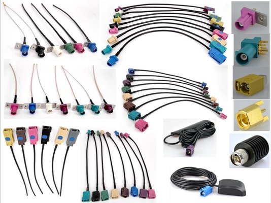 Fakra Female Jack "Z" to SMB male jack RF pigtail cable RG174 for Neutral Coding