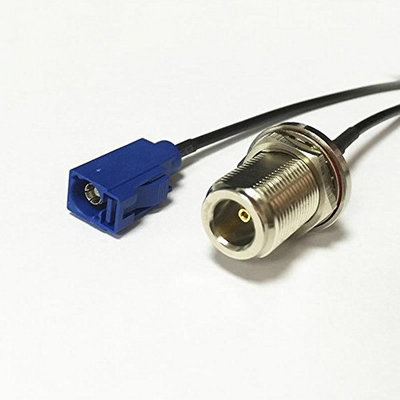 N Female bulkhead connector to Fakra female RF cable assembly wireless wifi