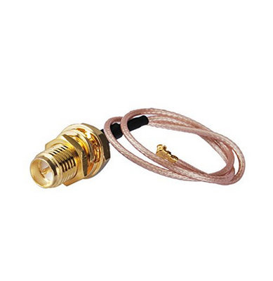 U.fl / IPX RP SMA female (male pin) bulkhead RF Pigtail Cable Mini-PCI UFL RG178