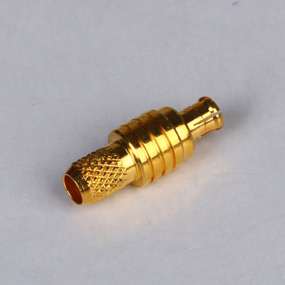MMCX connector  female jack for earphone, RF connector straight Crimp RG316 RG174 LMR100 coax cable