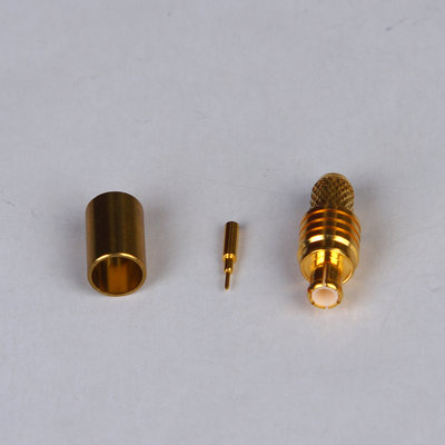 MMCX connector  female jack for earphone, RF connector straight Crimp RG316 RG174 LMR100 coax cable