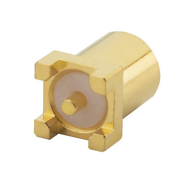 MMCX Straight PCB Mount, SMTJack, Gold, Surface Mount