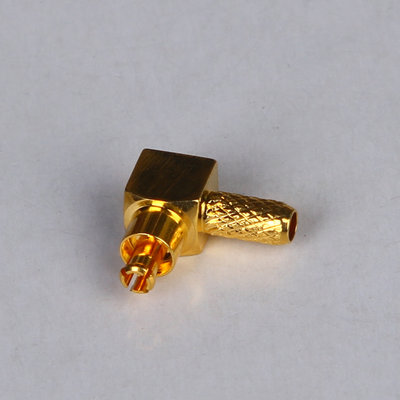 MMCX Male Cable Connector Crimp Right Angle RA for RG58 goldplated