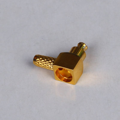MMCX Male Cable Connector Crimp Right Angle RA for RG58 goldplated