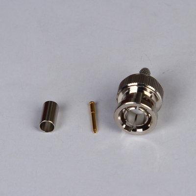 New Crimp on BNC Male RG59 Coaxial adapter For CCTV camera，Made in China