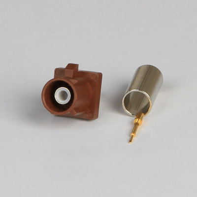 Fakra crimp Plug Male connector F code brown Radio for RG316 RG174 LMR100 cable