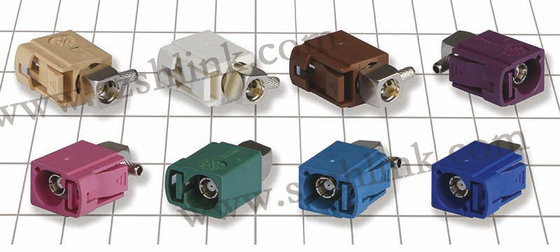 Fakra E code crimp Jack RA connector right angle for Car TV1 to RG316 RG174