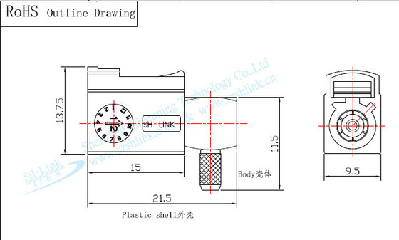 FAKRA Female Right Angle Connectors for RG174 RG316 RG58 cable
