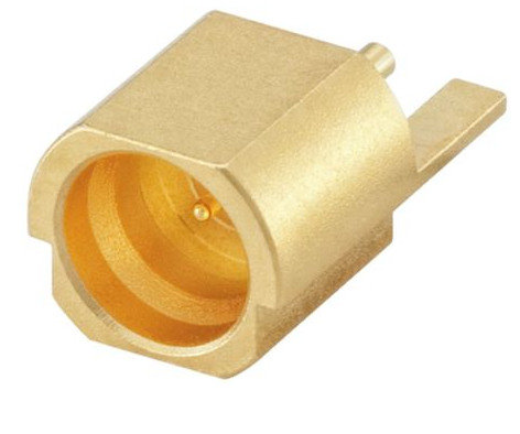 Right Angle 50Ω PCB Mount SMP Connector Plug, Solder Termination Limited Detent,RoHS Certificate of Compliance