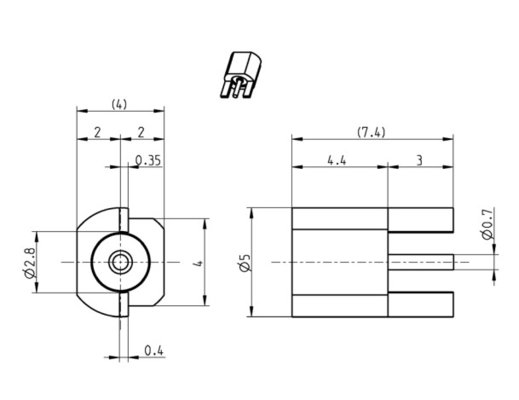 Right Angle 50Ω PCB Mount SMP Connector Plug, Solder Termination Limited Detent,RoHS Certificate of Compliance