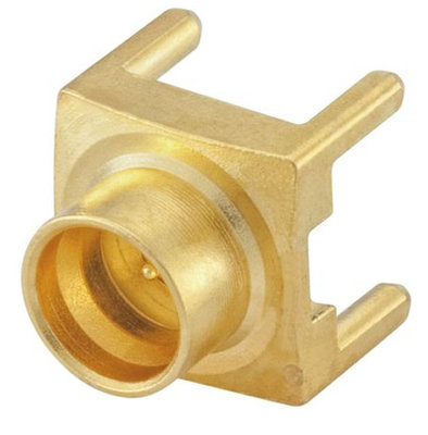 50Ω PCB Mount SMP Connector Plug, Solder Termination Limited Detent