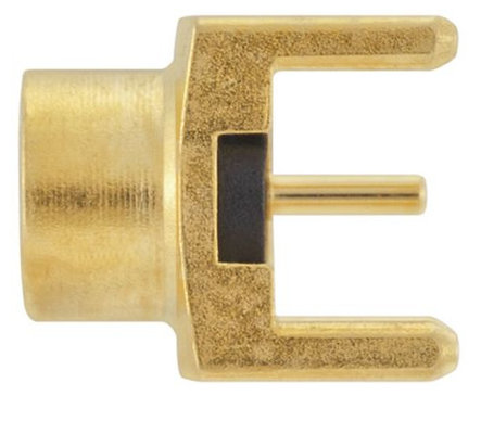 50Ω PCB Mount SMP Connector Plug, Solder Termination Limited Detent