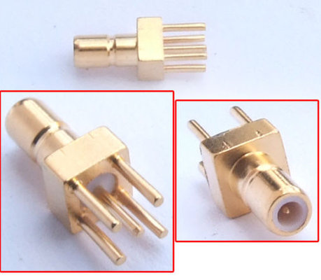 SSMB Male Plug straight COAXIAL PCB Panel mount Gold plated, R/A JACK, 50OHM