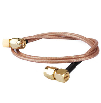 SMA male right angle to SMA plug pigtail cable RG316