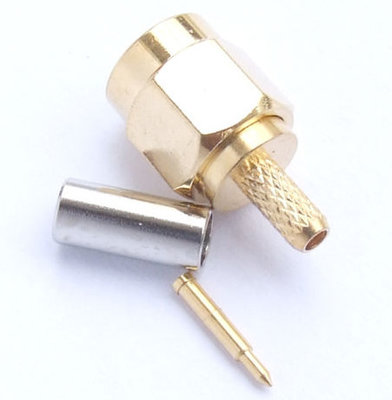 [high quality] SMA male PLUG Crimp Connector LMR174 RG178 Cable, make in China