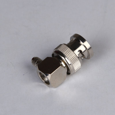 Wholesale BNC Crimp Male plug Right Angle connector for LMR100 RG316 RG174 cable