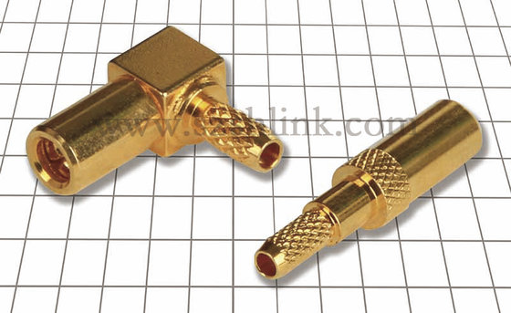 Connector SSMB male plug solder PCB mount Right angle，Made in China