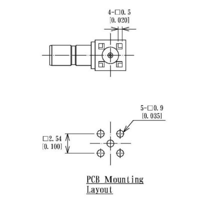 Connector SSMB male plug solder PCB mount Right angle，Made in China