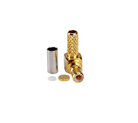 【Hot sell】Rf Electronics Wire Coaxial Cable Connector SSMB Jack Right Angle Crimp for Rg174 Rg316