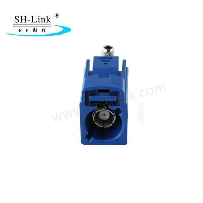 Fakra female crimp Right angle connector Blue suit RG174 RG316 cable for Radio