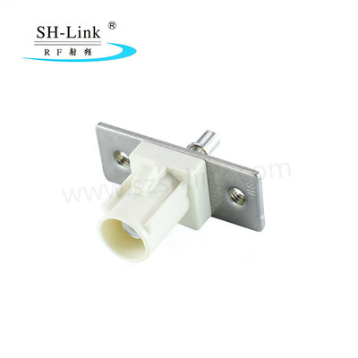 Fakra SMB Code B Male Plug with 2 Holes Flange Panel Mount for 1.37 RG178 cable