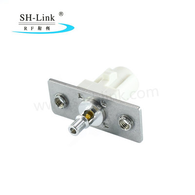 Fakra SMB Code B Male Plug with 2 Holes Flange Panel Mount for 1.37 RG178 cable