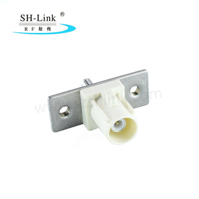 Fakra SMB Code B Male Plug with 2 Holes Flange Panel Mount for 1.37 RG178 cable