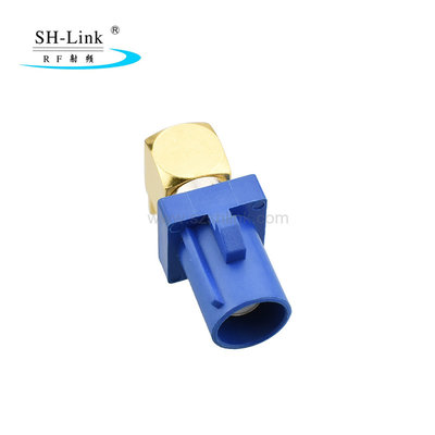 RA Fakra SMB C code male PCB mount RF connector