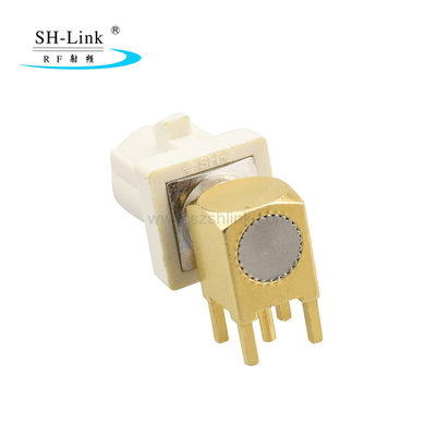 Fakra SMB Plug PCB mount right angle Male RF Car connector white color B code