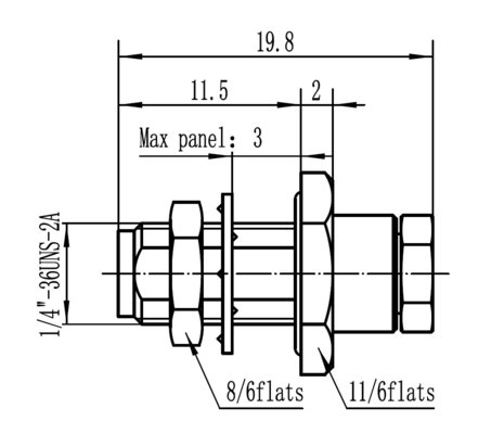 High frequency 2.92 female RF Connector with Waterproof O-ring for 086 cable