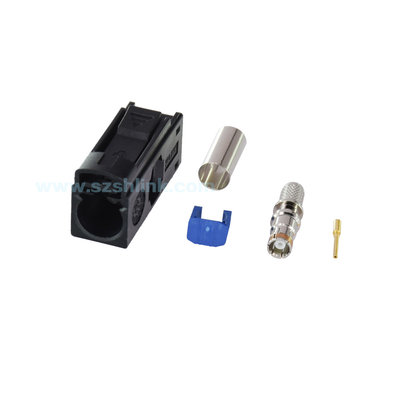 Fakra female connector A type for RG174 cable, free samples and fast shipping