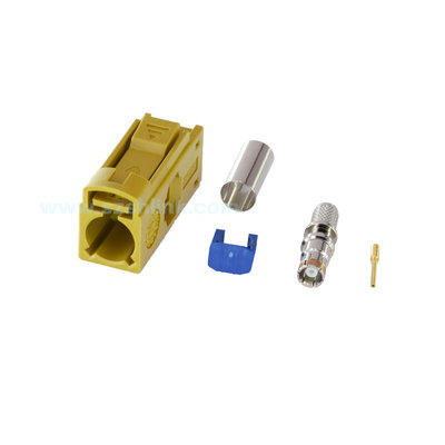 Fakra K Female Crimp Connector Straight for Curry/1027 for RG174 RG316 RG58 LMR200 Cable